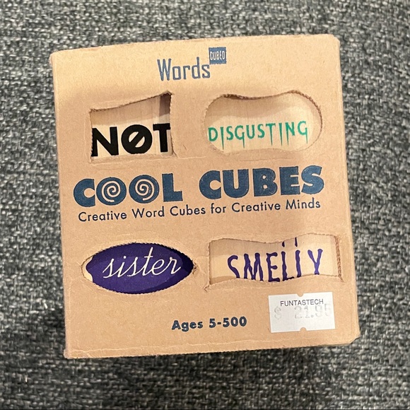Toys | Words Cubed Cool Cubes | Poshmark